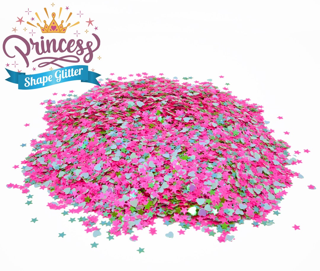 Watermelon Princess Shape Glitter, Pink and Green Solvent Resistant ...