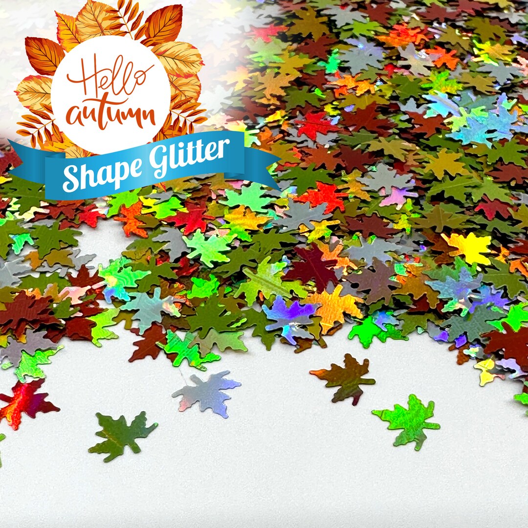 Autumn Leaves Shaped Glitter Fall Leaf Shape Leaves Glitter Fall Autumn Leaves Brown Bronze Gold ...