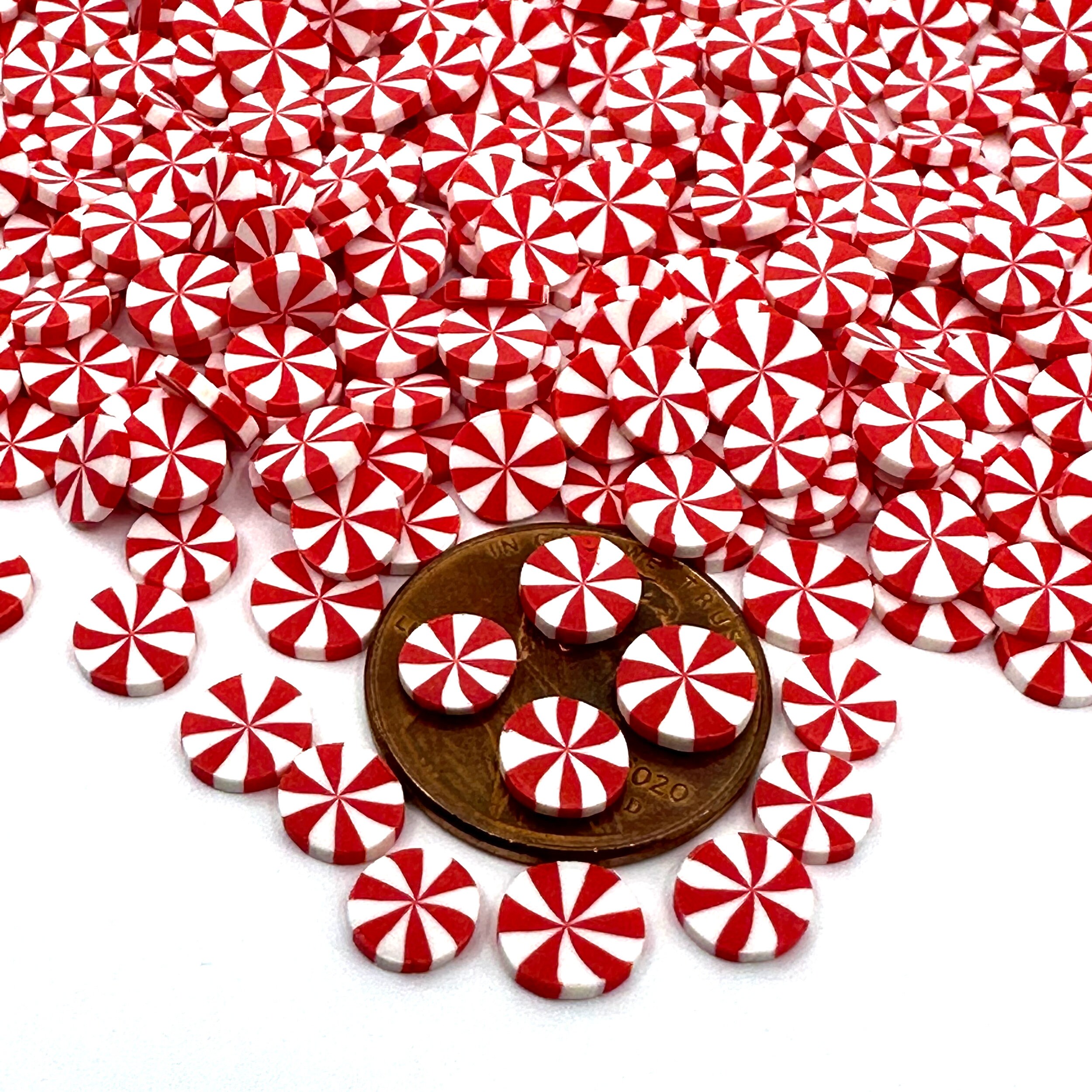 Peppermint Shape Glitter Christmas Candy Cane Peppermint - Etsy