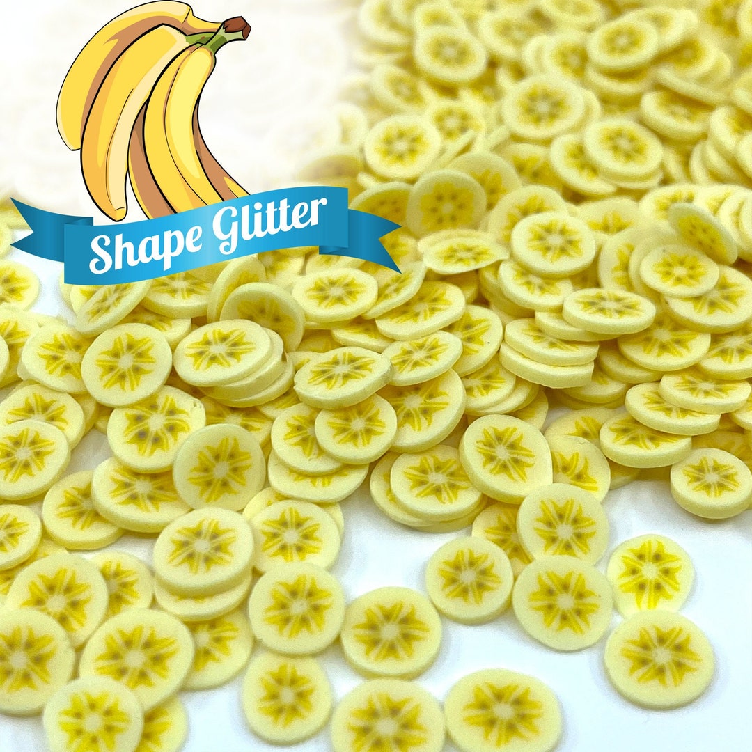 Banana Glitter Shapes for Tumblers Polyester Nail Art Confetti for ...