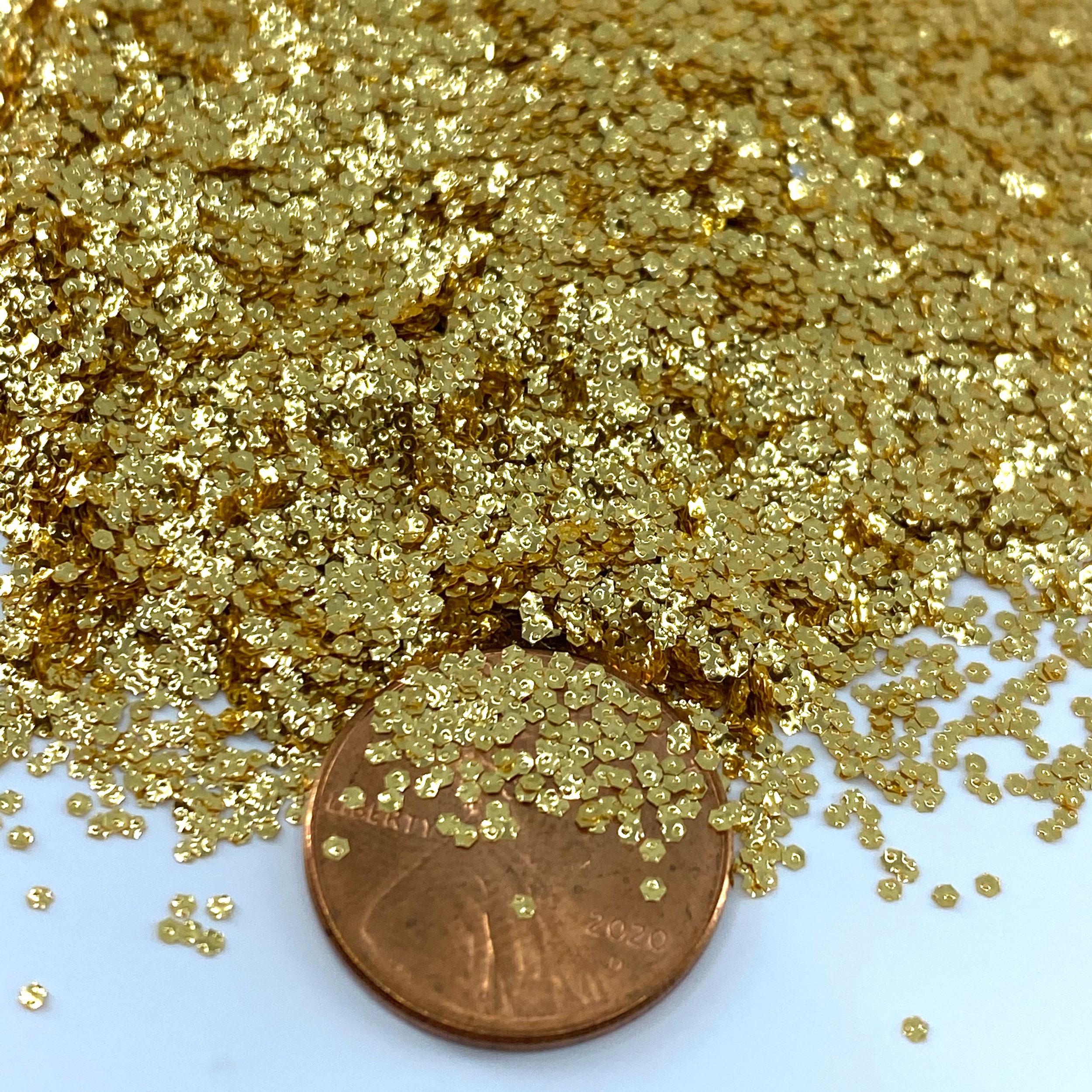 Goldmine Gold Foil Type Chunky Glitter, Solvent Resistant Glitter for ...
