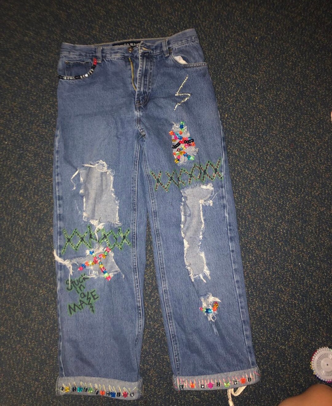 Custom Jeans - Etsy