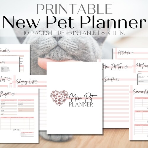Printable Puppy Planner Pet Care Planner for New Puppy - Etsy
