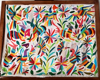 Decorative Mexican Otomi Floral Motifs Mexico Art Print - Etsy