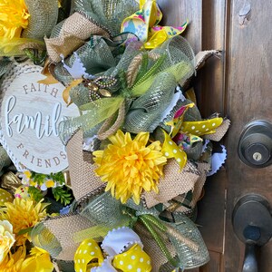 Religious Wreath, Faith Family and Friends Wreath, Spring and Summer ...
