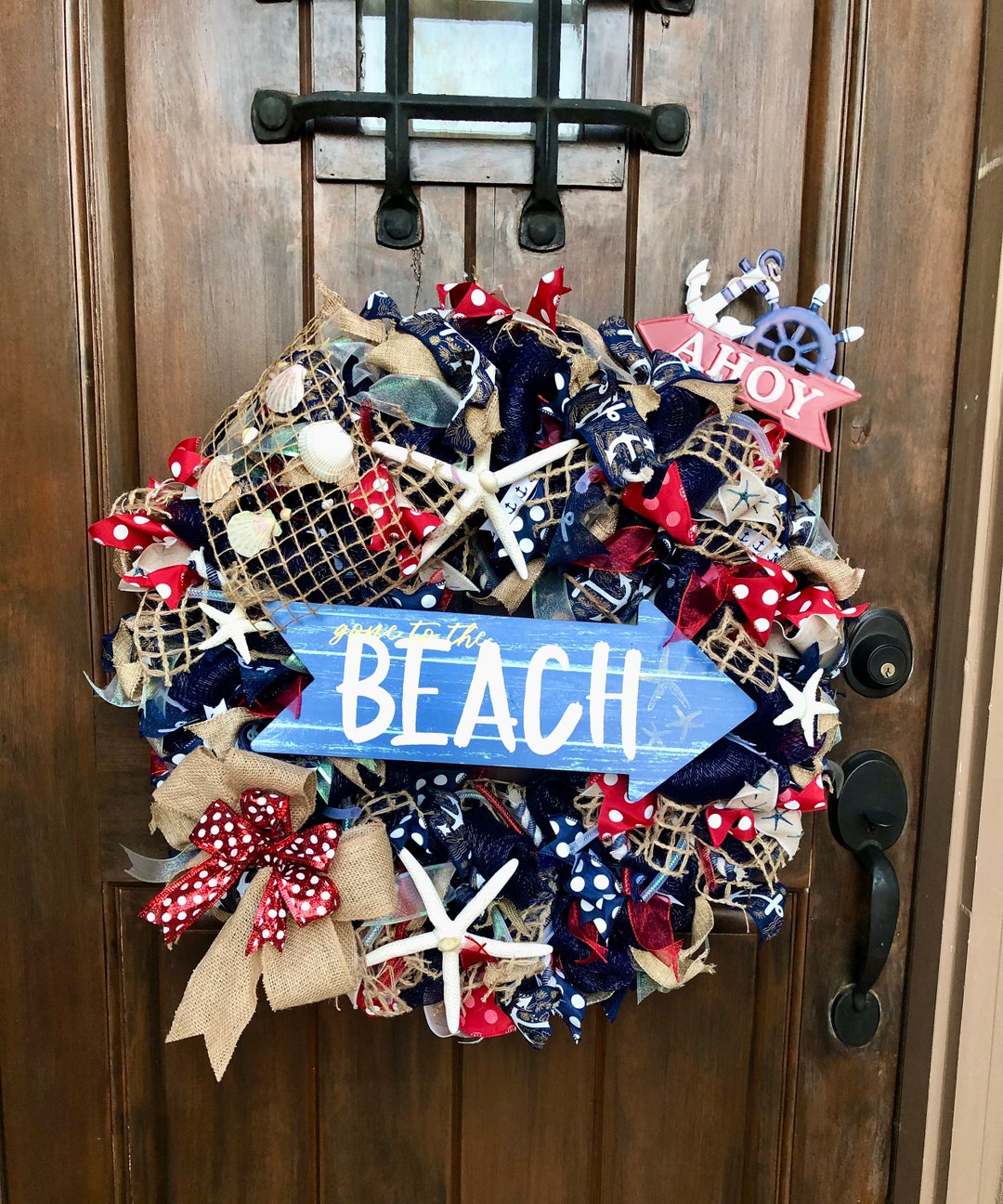 Beach House Front Door Wreath: Nautical Seaside Decor - Etsy