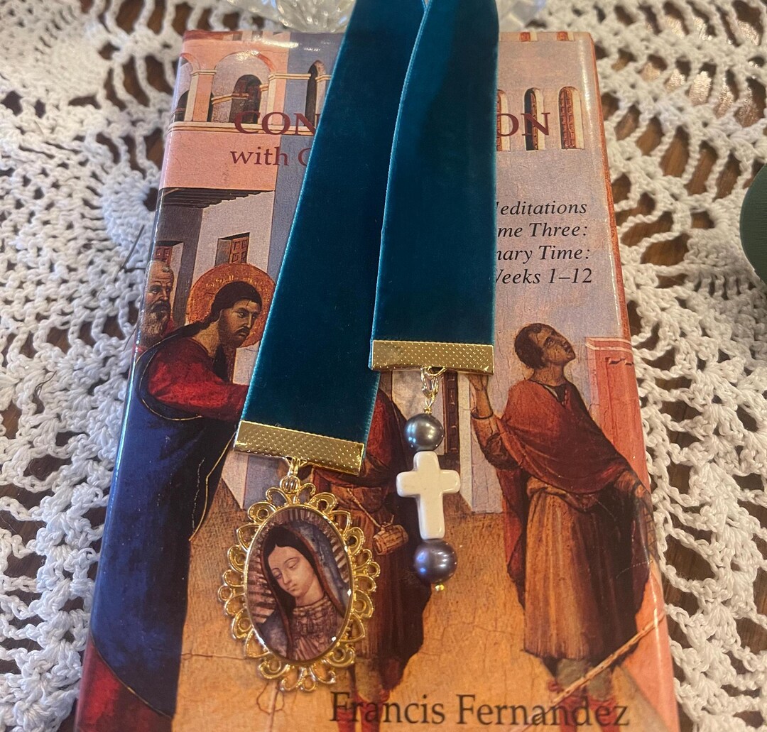 Virgin Mary Velvet Bookmark: Catholic Bible Missal Marker - Etsy