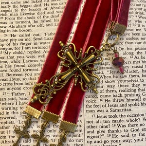 Velvet Ribbon Bible Bookmark: Multi Strand Scripture Marker - Etsy