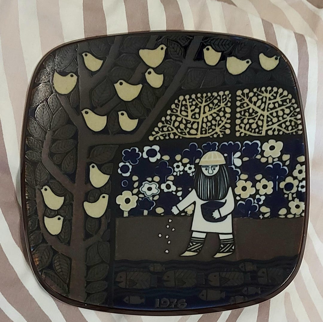 Arabia Kalevala Wall Plate From 1976 - Etsy