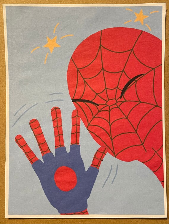 Spider-man Waving Print | Etsy