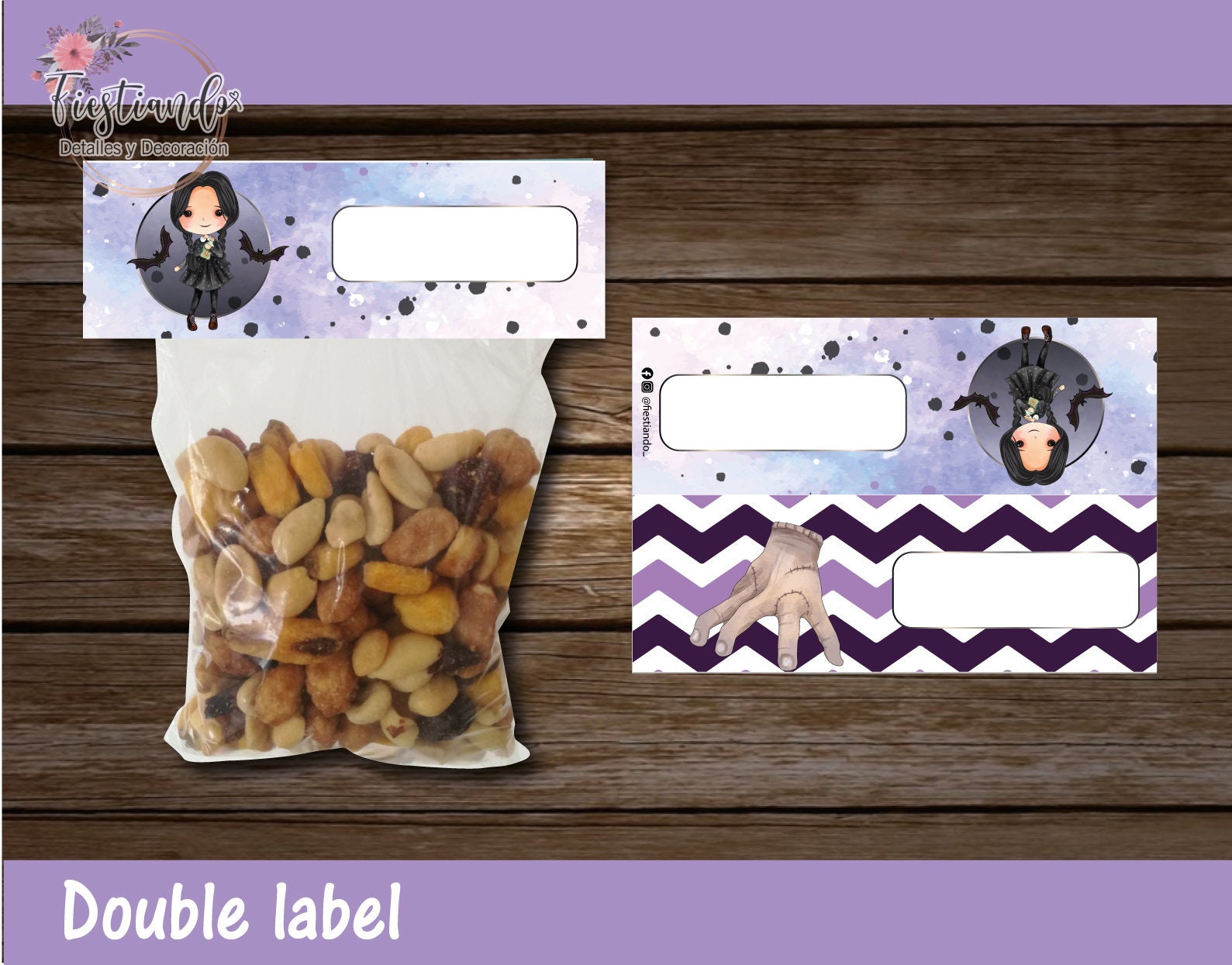 WEDNESDAY PARTY KIT Template / Merlina Birthday Decoration /digital ...