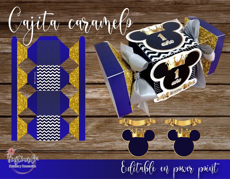 Printable Blue Prince Mickey Mouse Candy Box / Prince Mickey - Etsy
