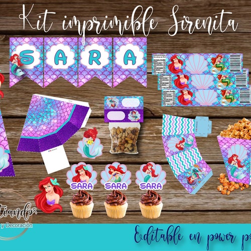 Little Mermaid Food Tent Birthday Party Printable Ariel | Etsy