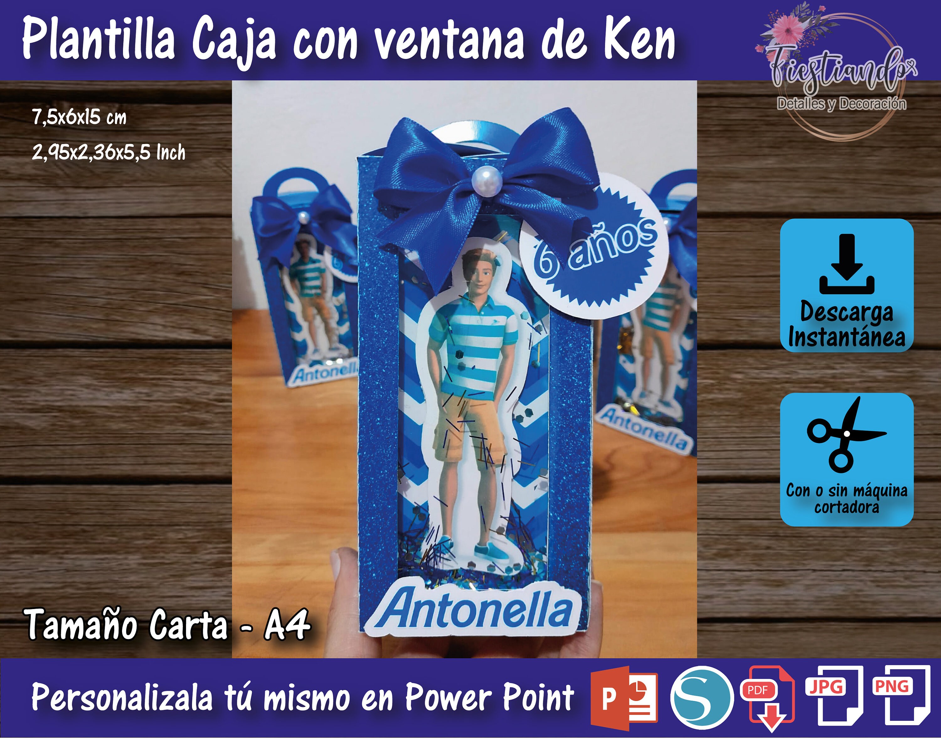 KEN Window Box Template/ Birthday Decoration/ Printable Template ...