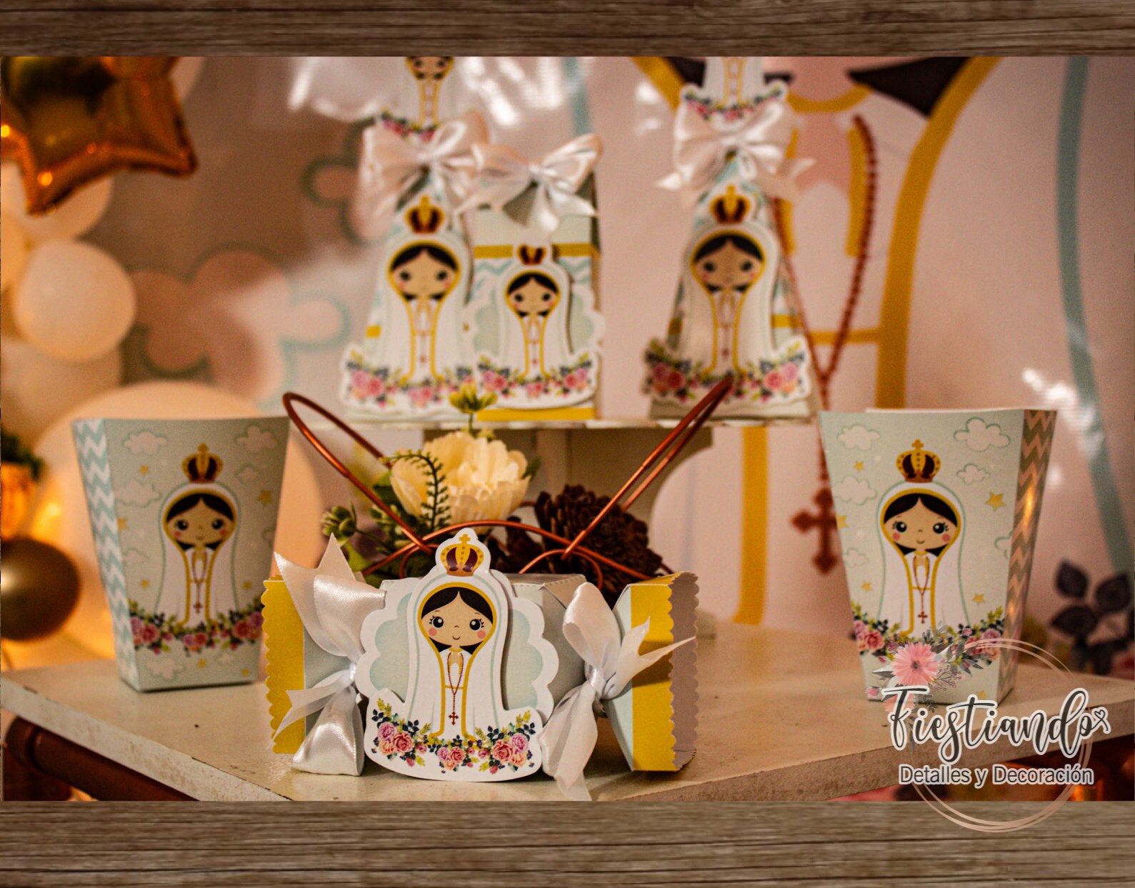 Virgin Mary Personalized Printable Party Kit First Communion - Etsy