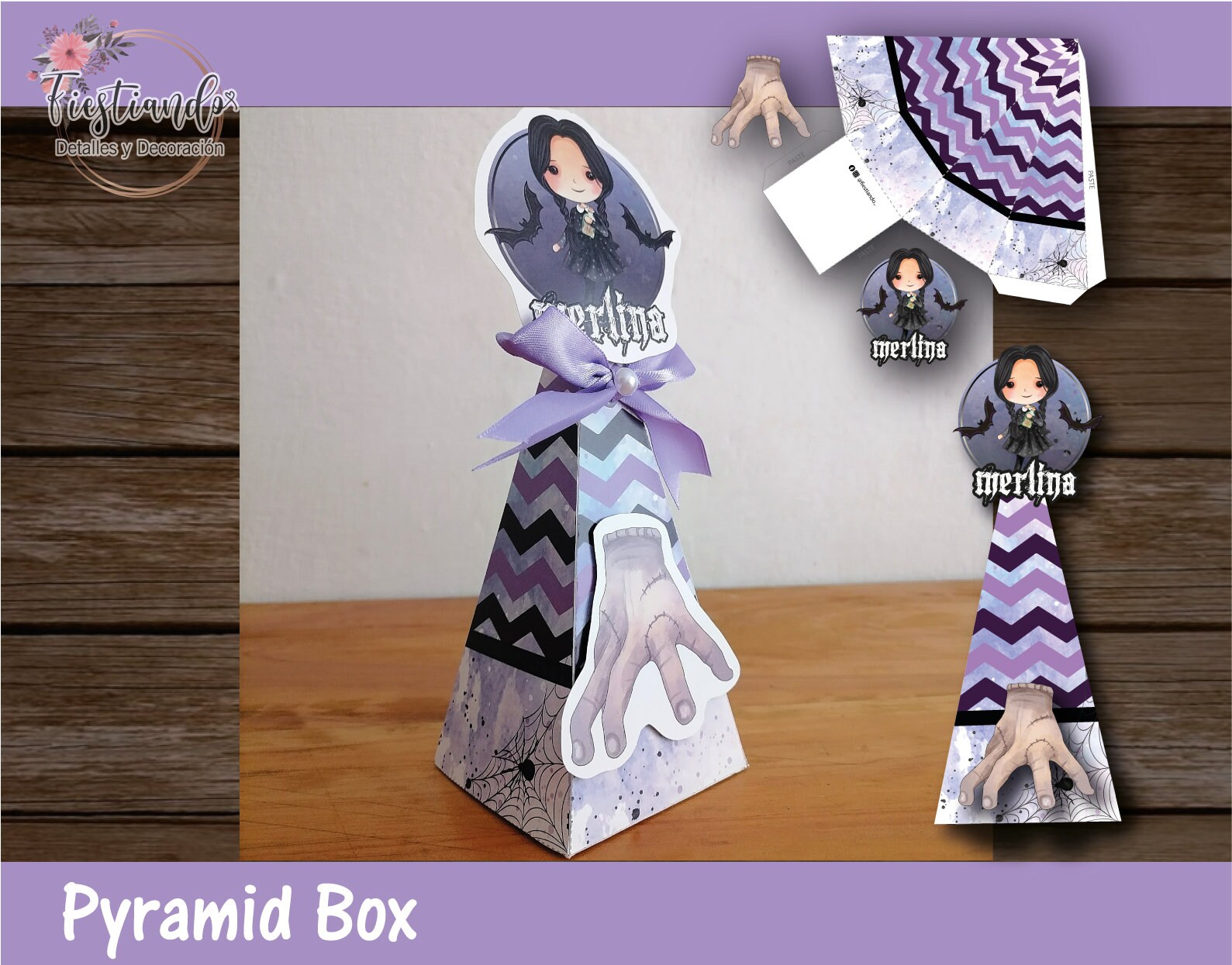 WEDNESDAY PARTY KIT Template / Merlina Birthday Decoration /digital ...