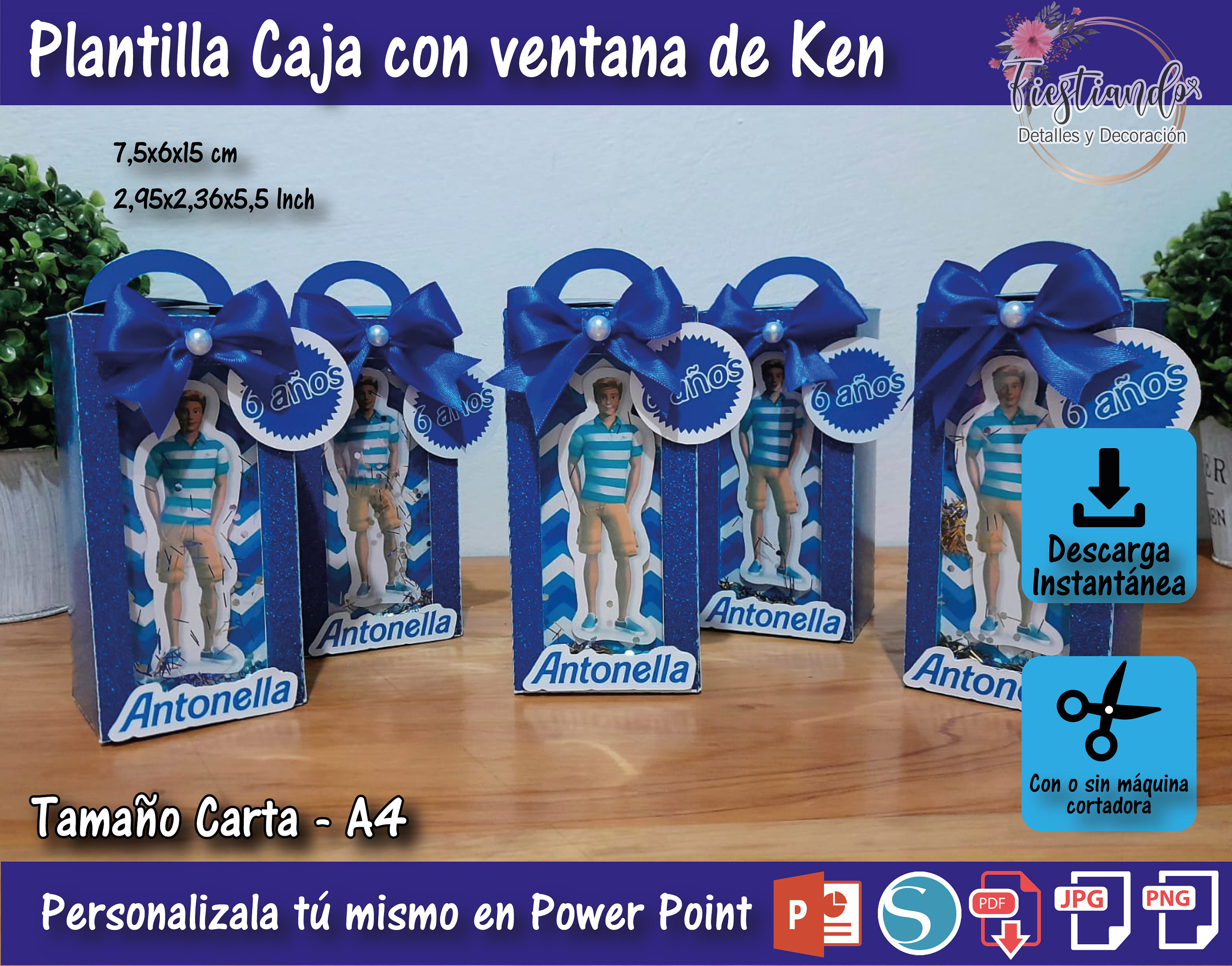 KEN Window Box Template/ Birthday Decoration/ Printable Template ...