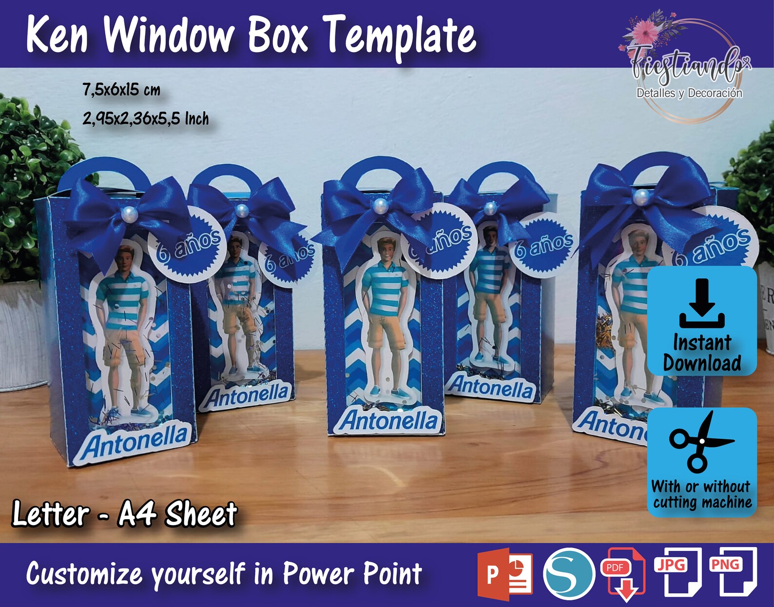 KEN Window Box Template/ Birthday Decoration/ Printable Template ...