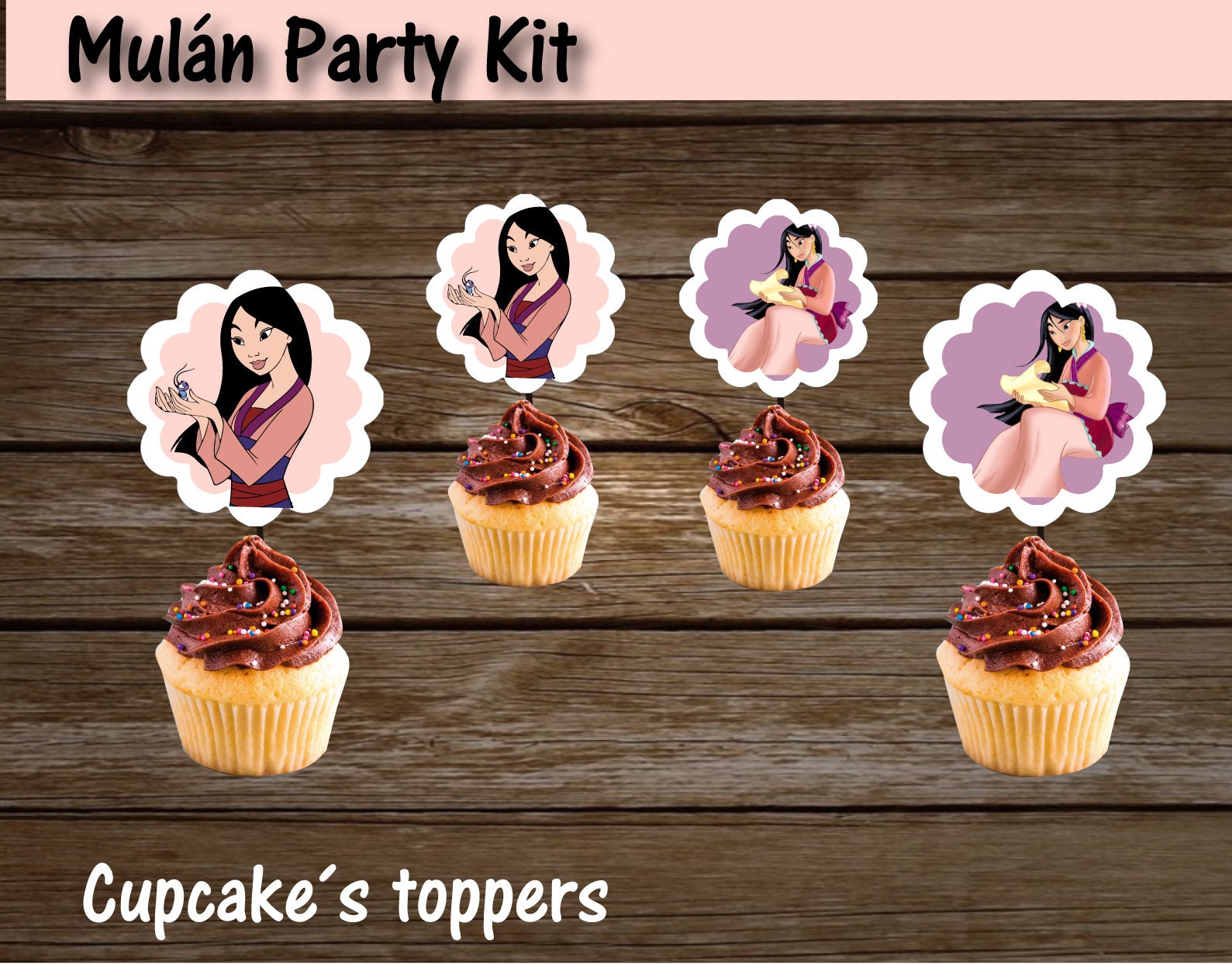 Mulan Party Kit Printable Personalized Mulan Birthday Party - Etsy
