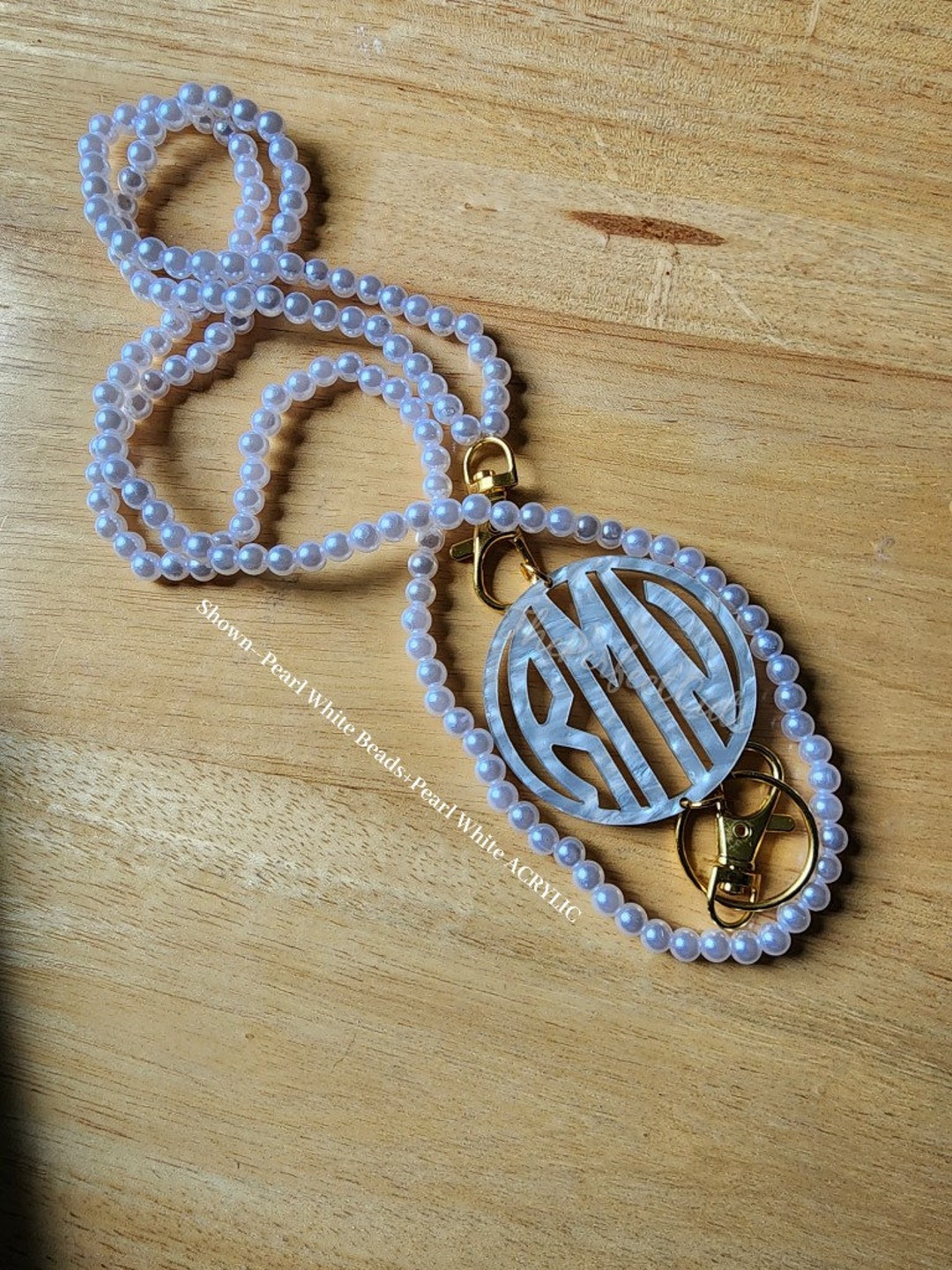Teacher Lanyard|monogram Initial Lanyard|acrylic Monogram Lanyard ...