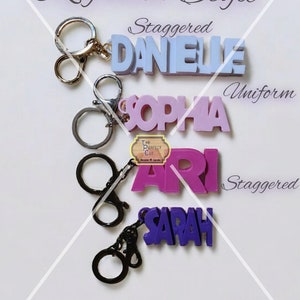 Personalized Name Keychain | Name Tag | Keyring | Bag Charm | 3D ...