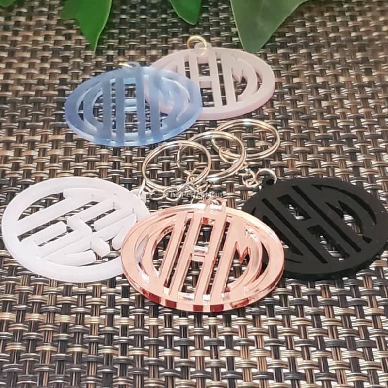 Monogram Keychain - Etsy