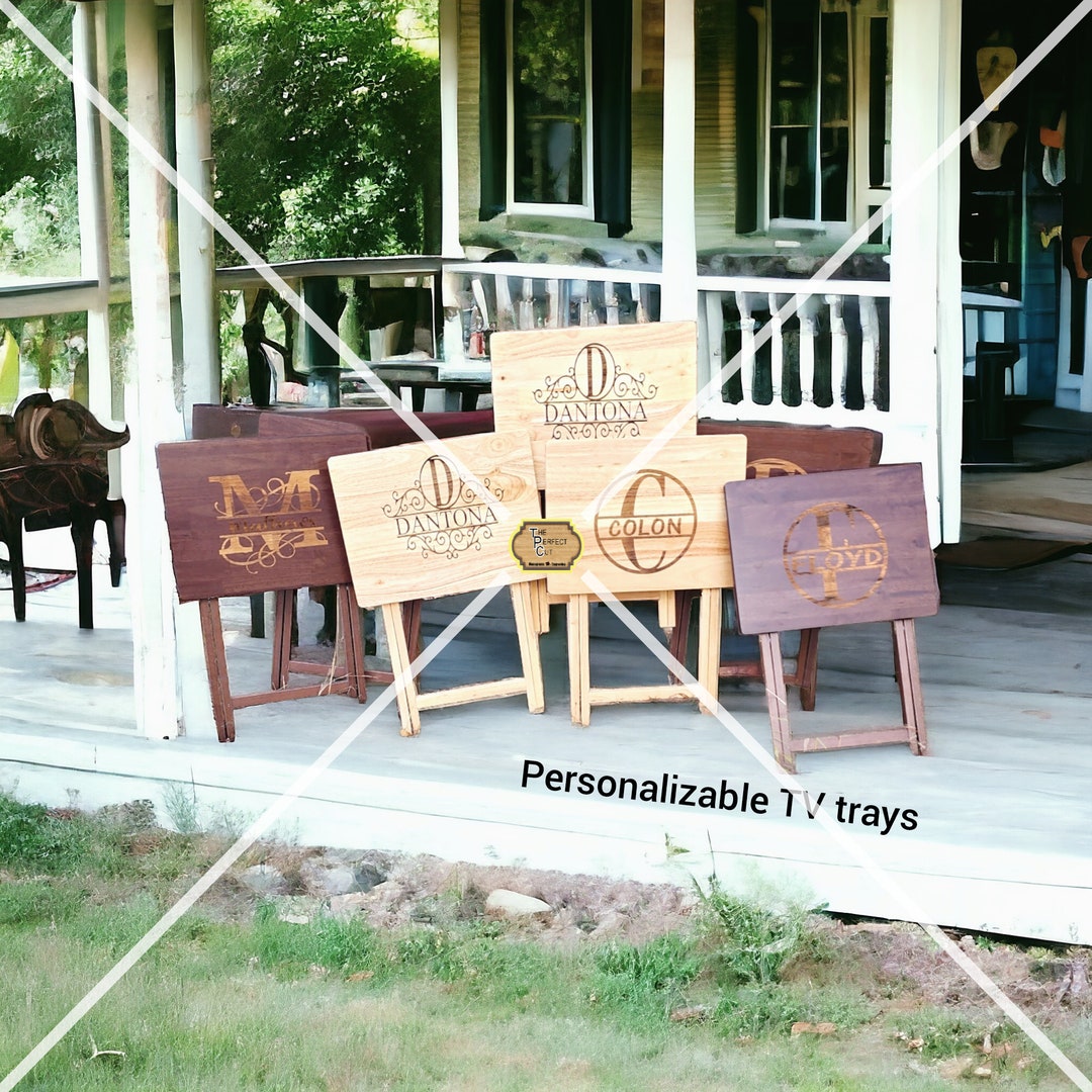 Monogram TV Folding Tablecustom Tv Serving Traypersonalized Serving TV ...