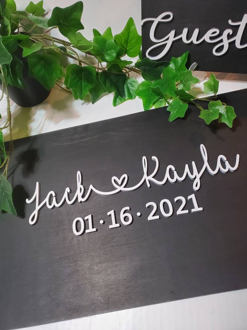 3D Wedding Guest Book|alternative Wedding Guest Book| FREE SHIP| Wooden ...