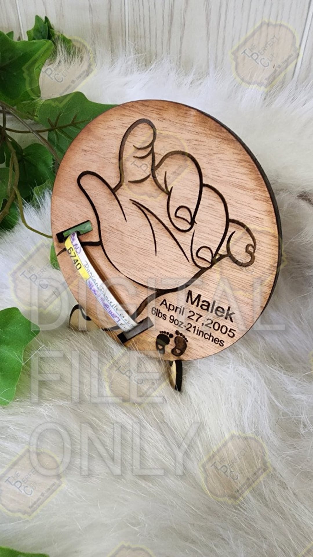 Birth Stat Bracelet Holder SVG|DIGITAL Download|baby Bracelet Keepsake ...