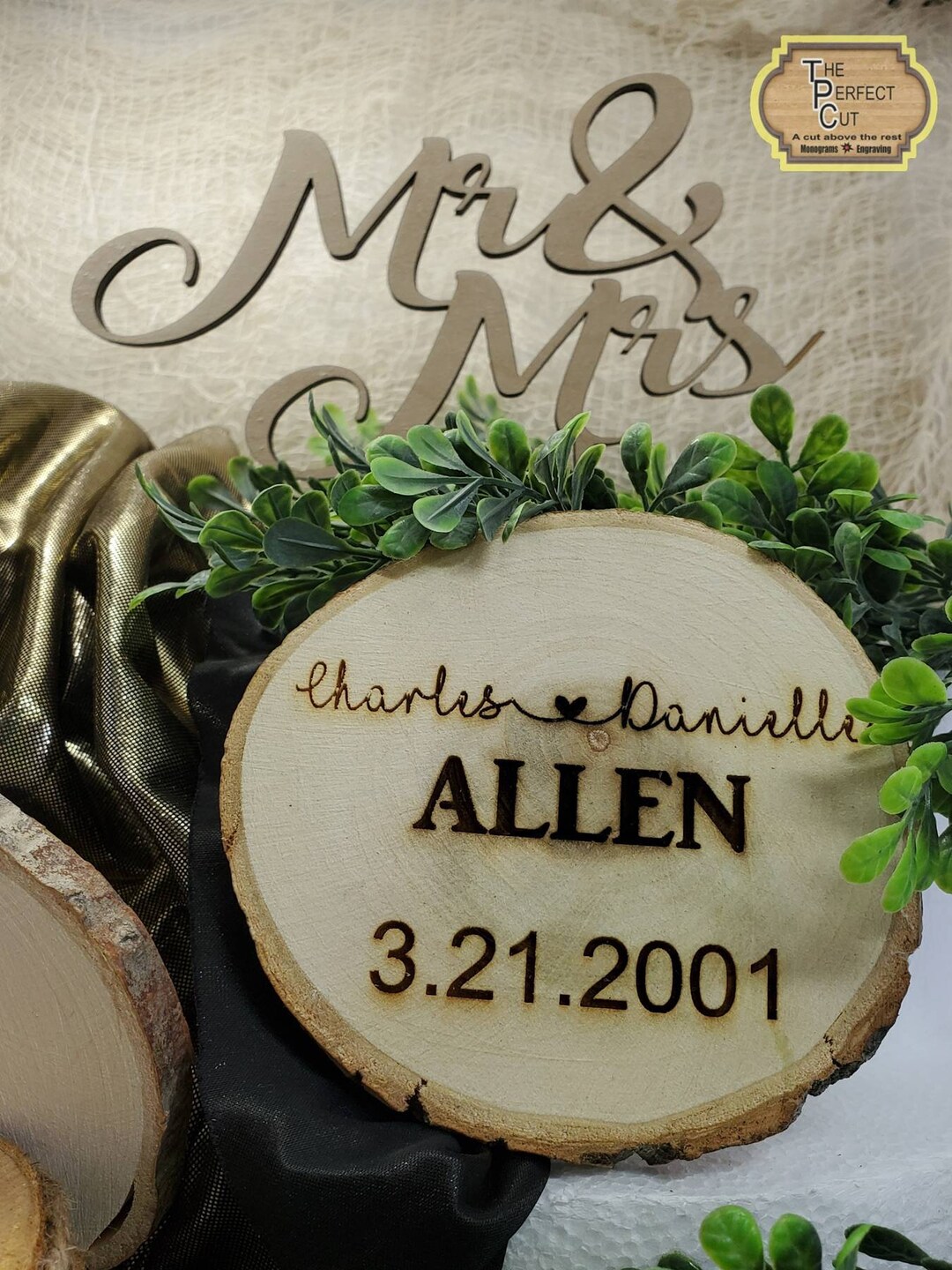 Personalized Wood Slices, Wedding Wood Slices, Custom Wood Slices, Log ...