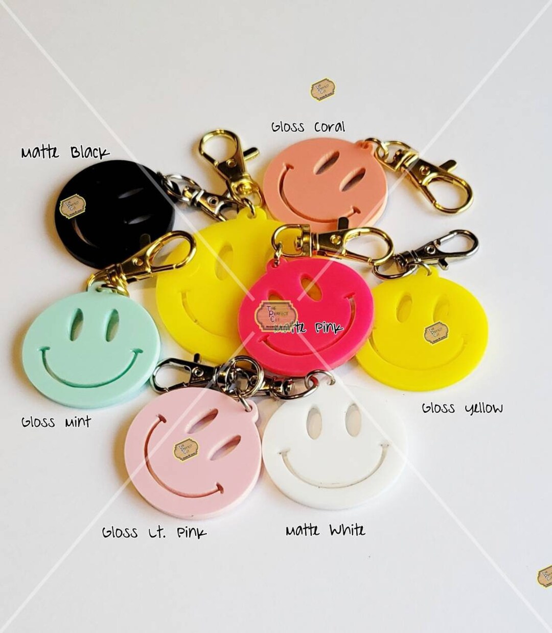 Smiley Face Keychain|smiley Face Acrylic Keychain|happy Face Keychain ...