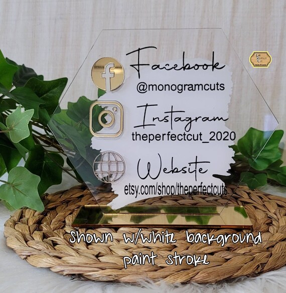 Social Media Sign Social Media Signs Lets Connect - Etsy