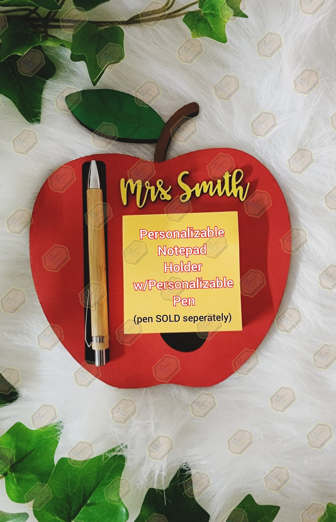 Personalized Teacher Apple Notepad Holderteacher Apple Notepad ...