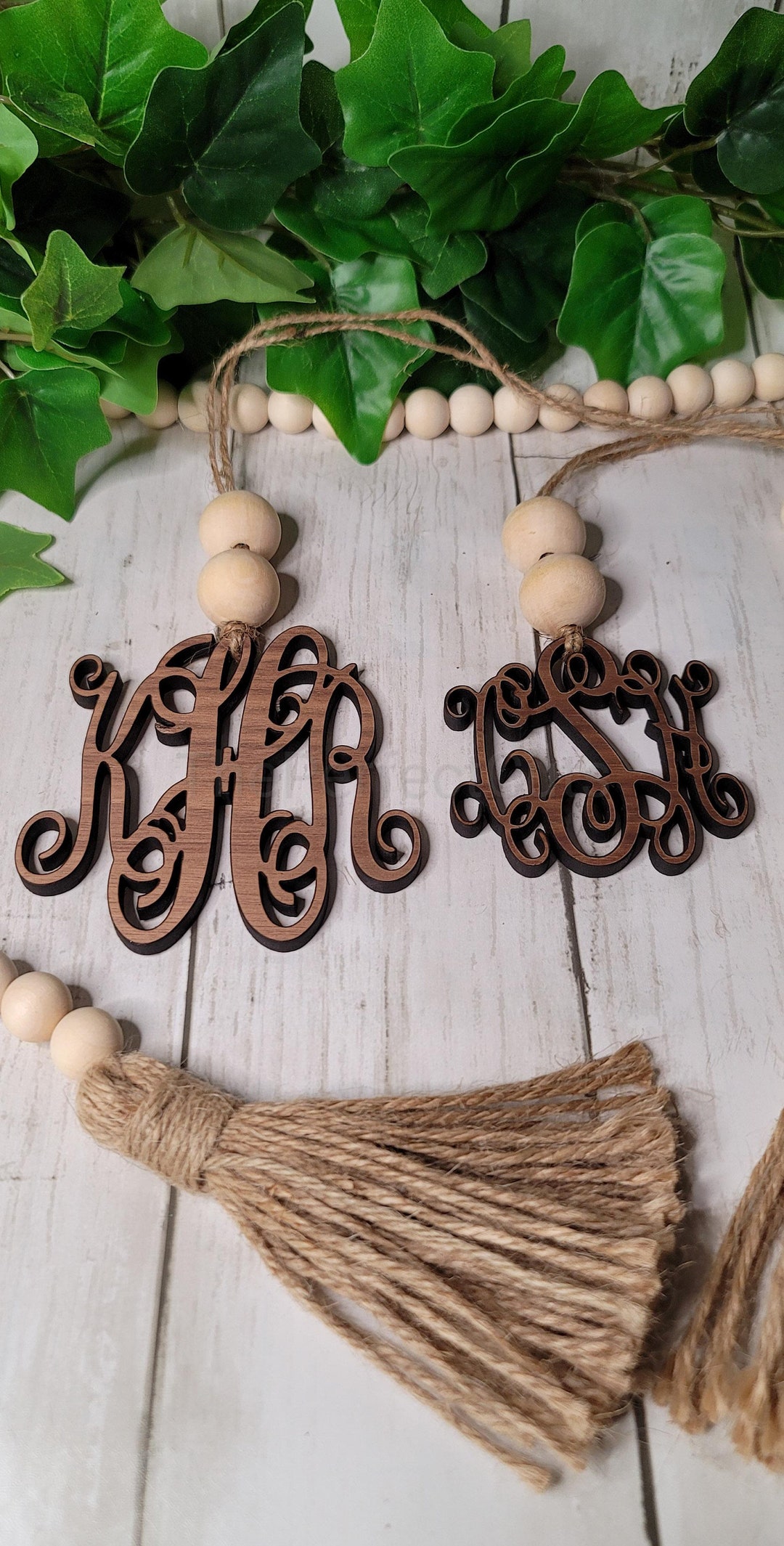 Wooden Monogram Car Charm, Monogram Car Charm, Monogram for Car, Car ...
