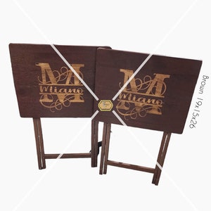 Monogram TV Folding Table|custom Tv Serving Tray|personalized Serving ...