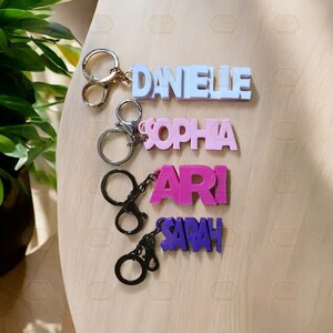 Personalized Name Keychain | Name Tag | Keyring | Bag Charm | 3D ...