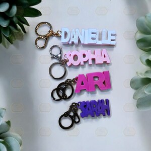 Personalized Name Keychain | Name Tag | Keyring | Bag Charm | 3D ...
