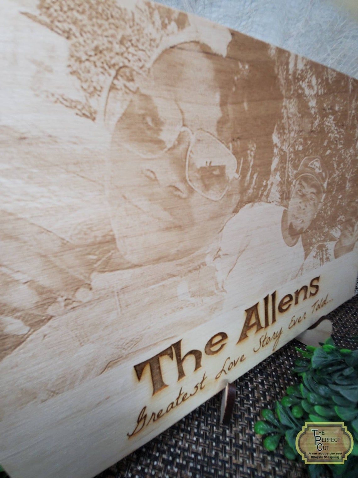 Engraved Wood Photo Engraved Photo on Wood Custom Wood | Etsy