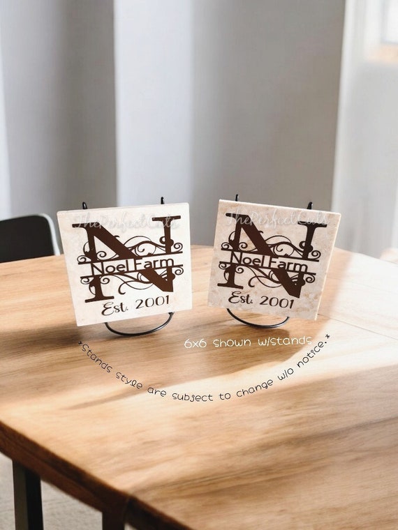 Monogrammed Ceramic Tiles Ceramic Custom Letter Name Sign, Ceramic