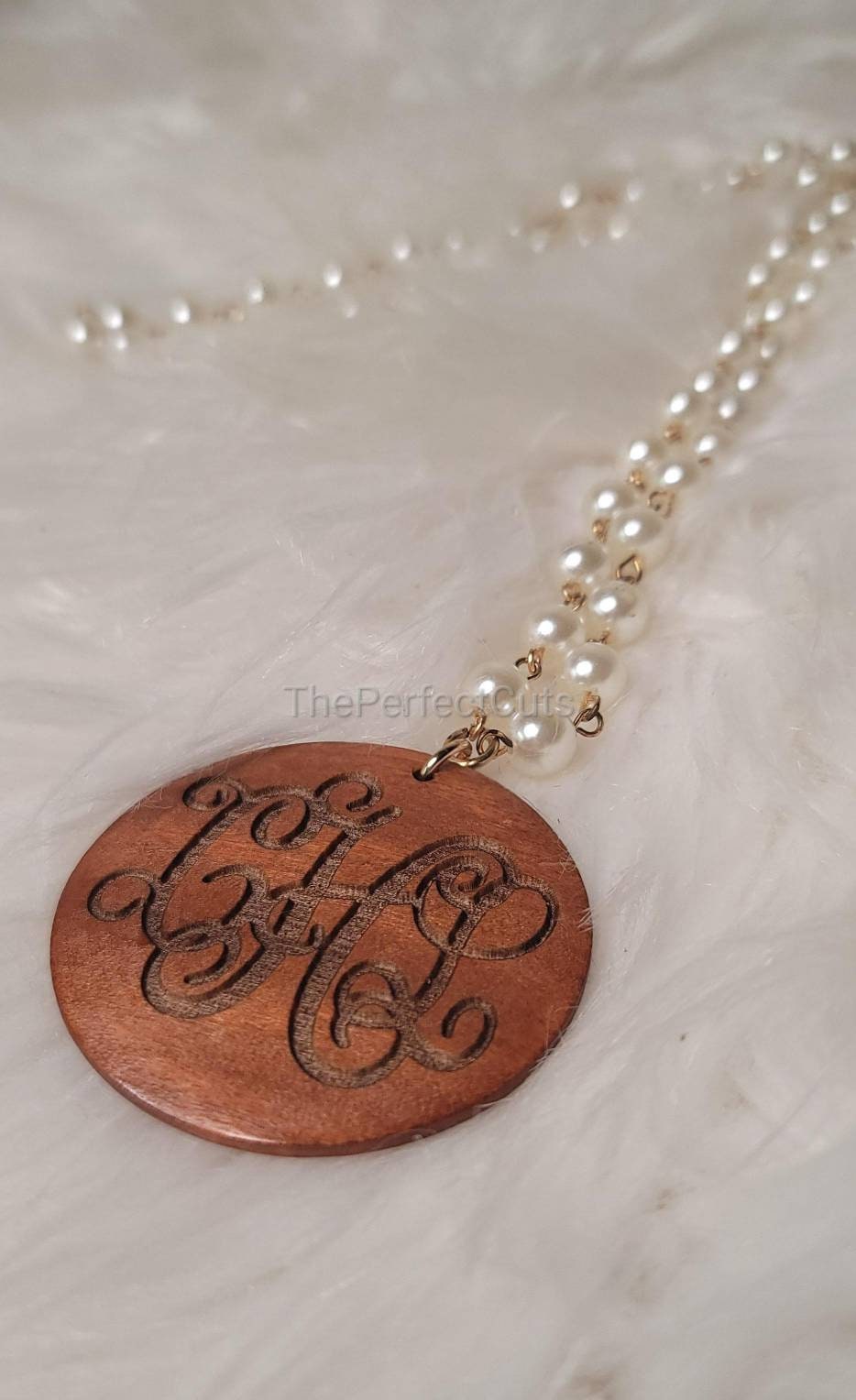Beaded Monogram Necklace Personalized Necklace Name - Etsy