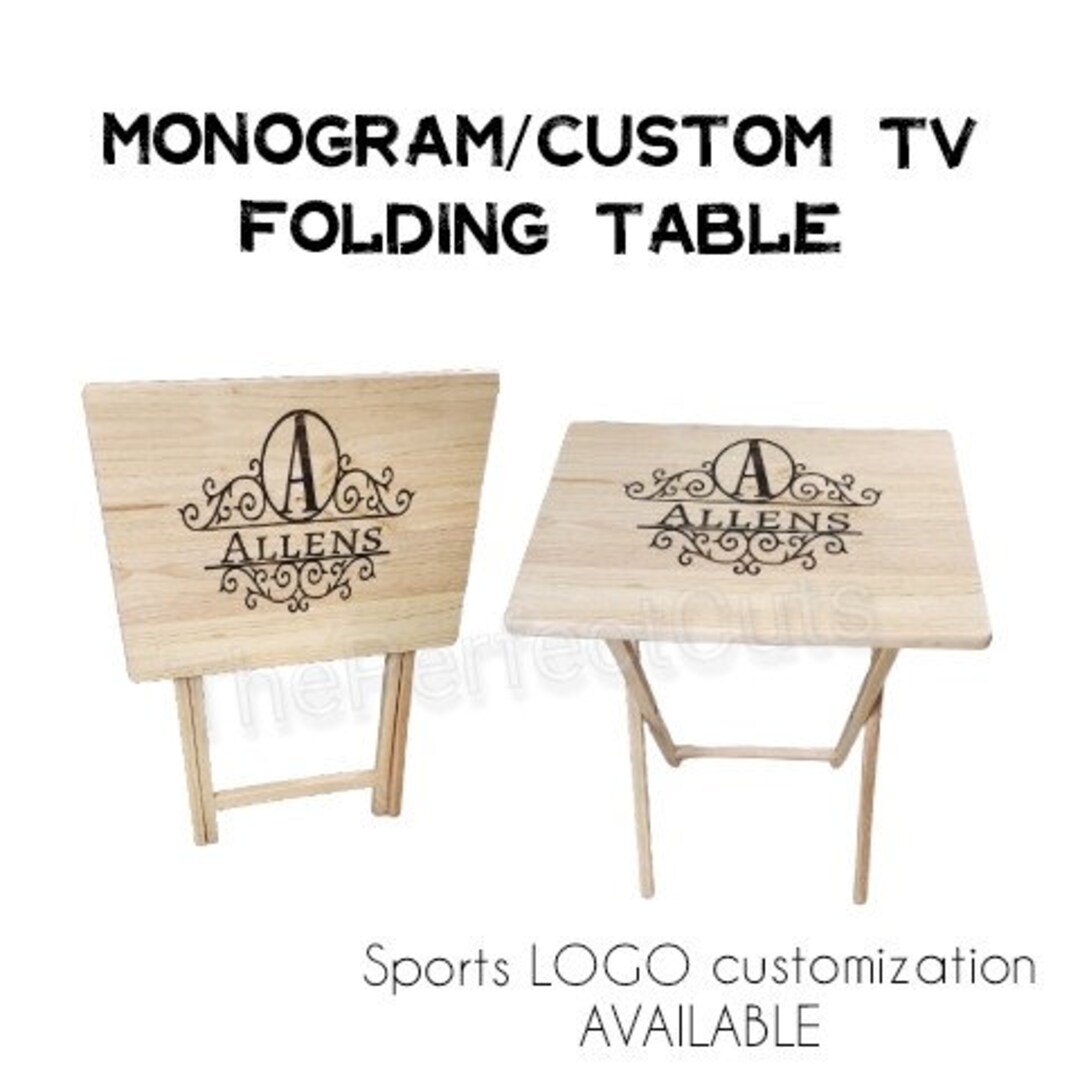 Monogram TV Folding Tablecustom Tv Serving Traypersonalized Serving TV ...
