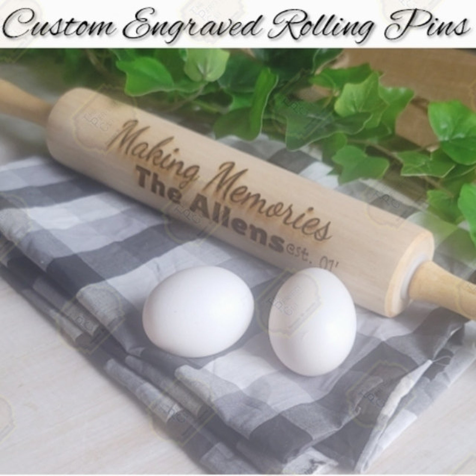 Engraved Custom Rolling Pins|family Name Rolling Pins|personalized ...