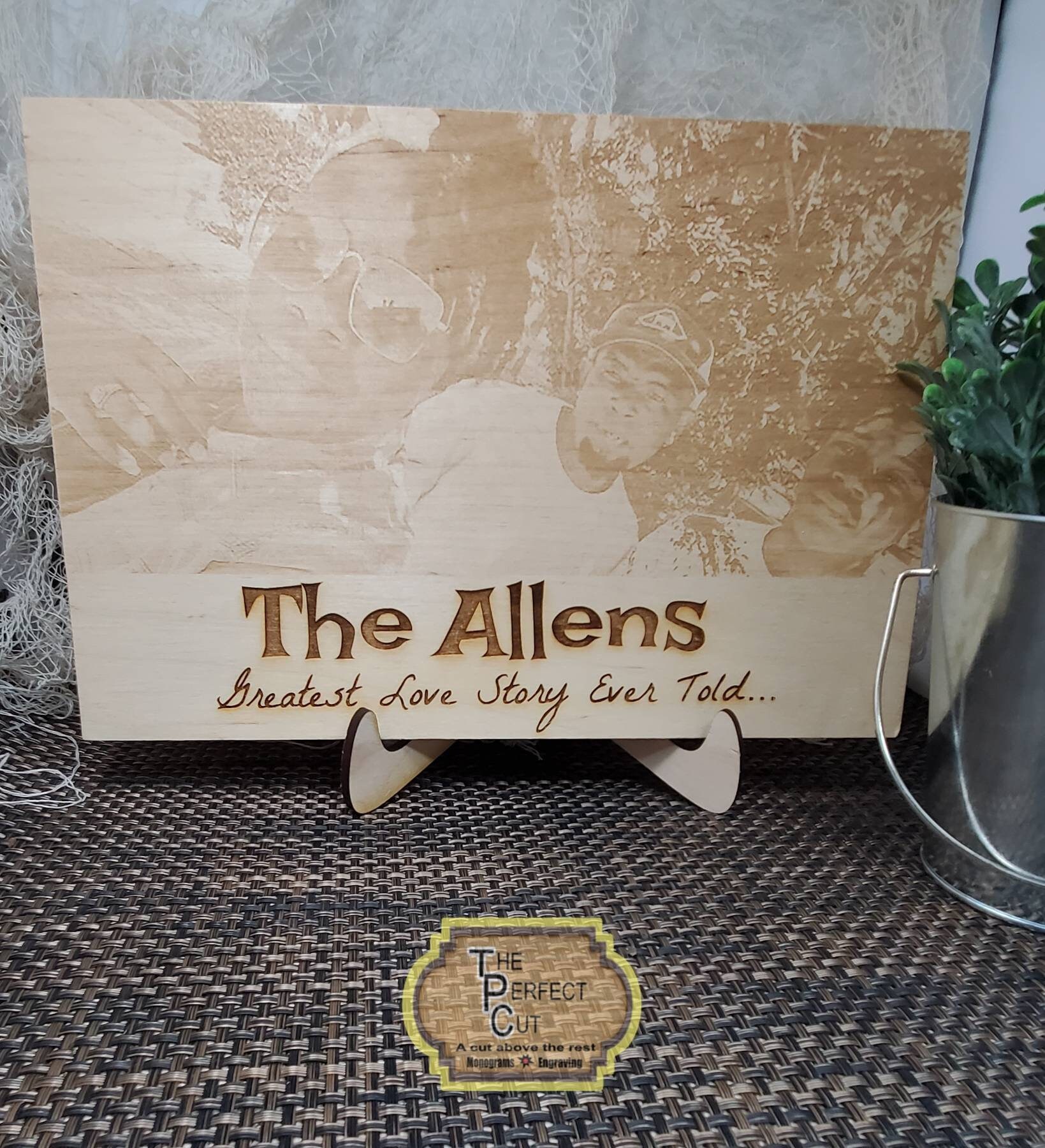 Engraved Wood Photo Engraved Photo on Wood Custom Wood | Etsy