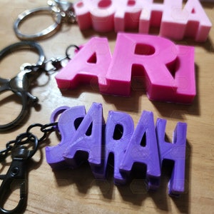 Personalized Name Keychain | Name Tag | Keyring | Bag Charm | 3D ...