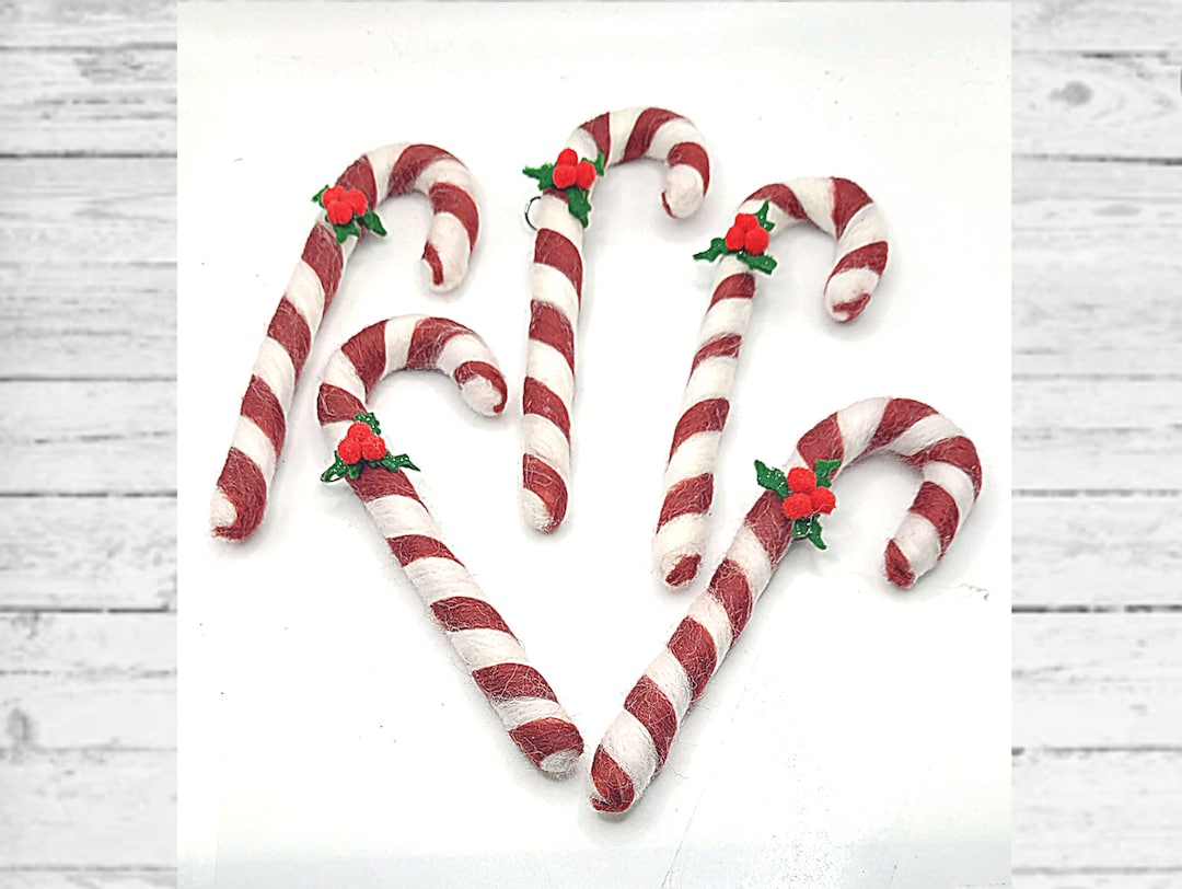 Peppermint Candy Cane Add On, Christmas Wreath Attachment, Craft Supply ...