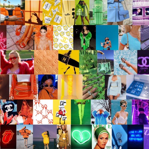 Boujee Blue Aesthetic Wall Collage Kit Digital Download Etsy Australia