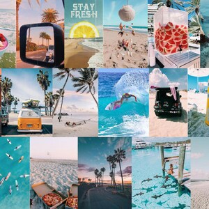 Beachy Aesthetic Wall Collage Kit digital Download 60pcs - Etsy