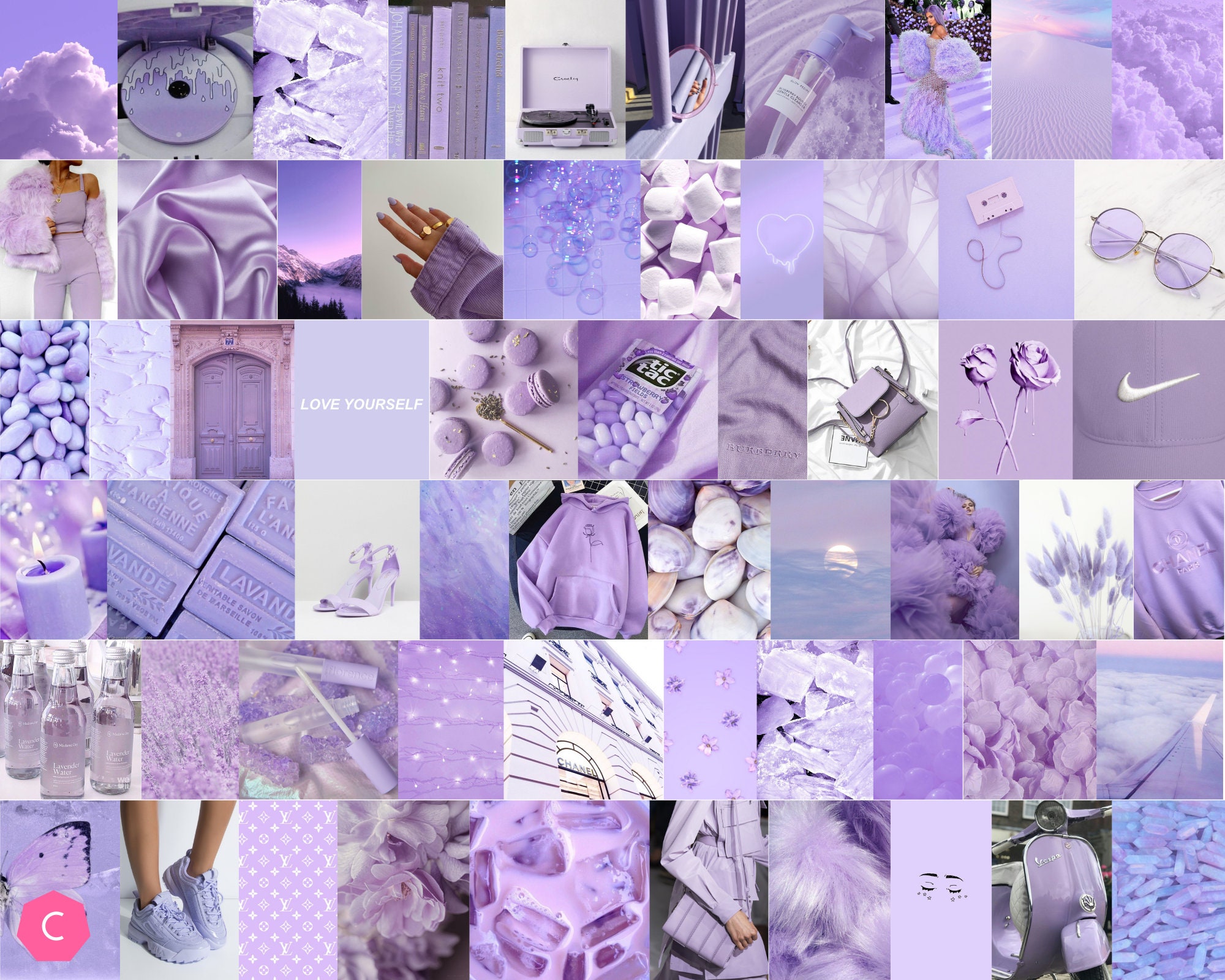 Boujee Lavender Aesthetic Wall Collage Kit digital Download - Etsy Canada