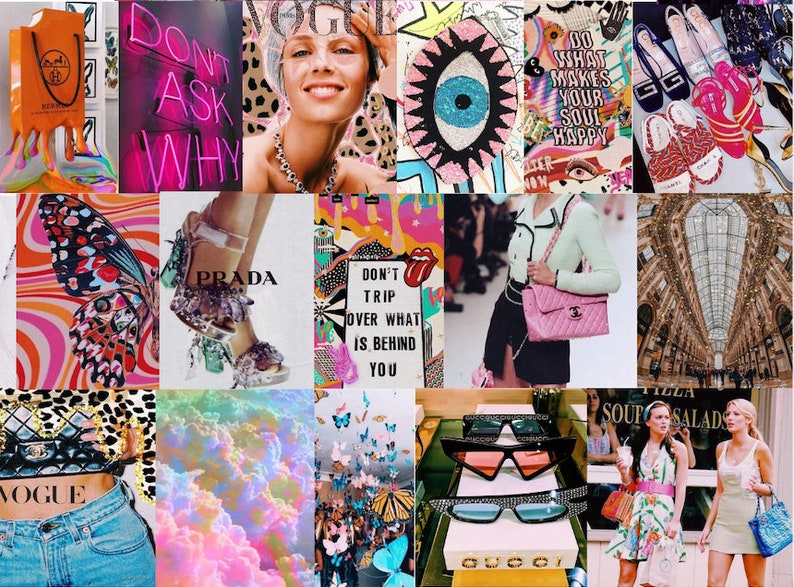 Boujee Aesthetic Wall Collage Kit 2 Digital Download 60pcs Etsy
