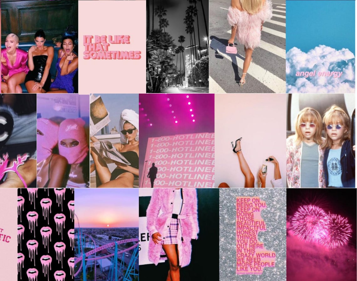 Boujee Aesthetic Wall Collage Kit digital Download 60pcs | Etsy